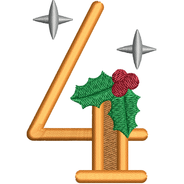 Best Number Four Embroidery Design for machine embroidery