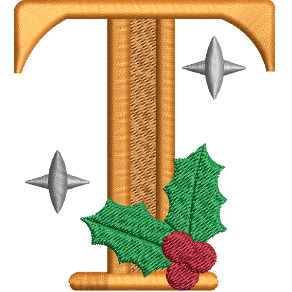 Best T Letter Embroidery Design for machine embroidery
