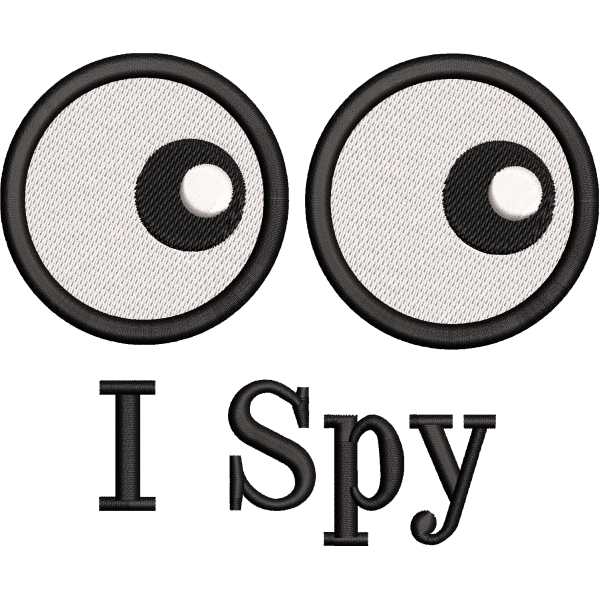 Best I Spy Design for machine embroidery