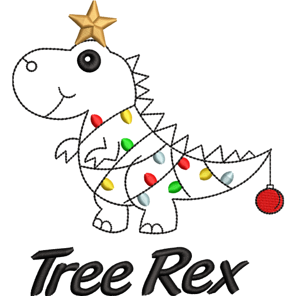 Best Tree Rex Dinosaur Design for machine embroidery